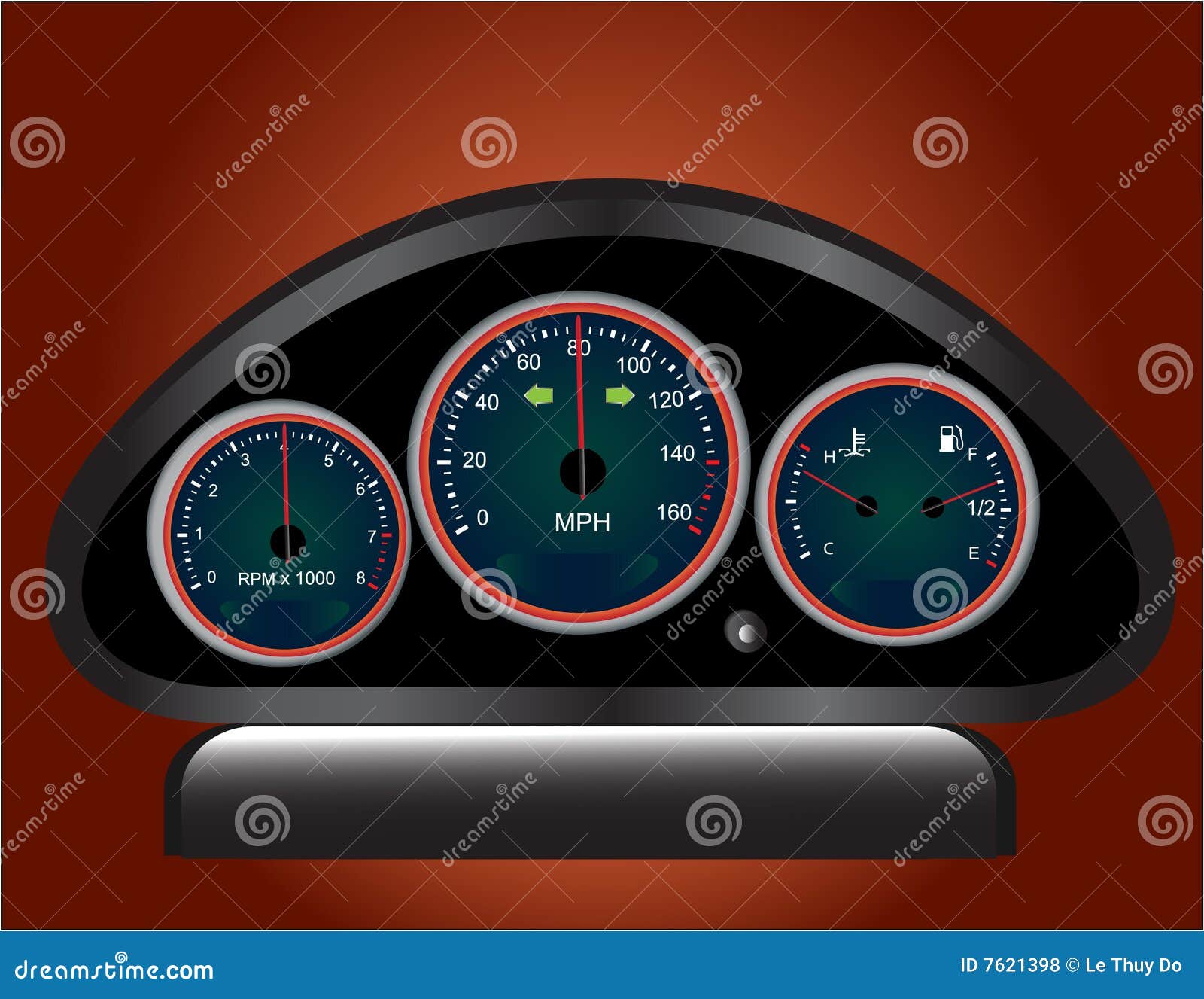 Car Dash Board Petrol Meter, Fuel Gauge Vector Illustration ...