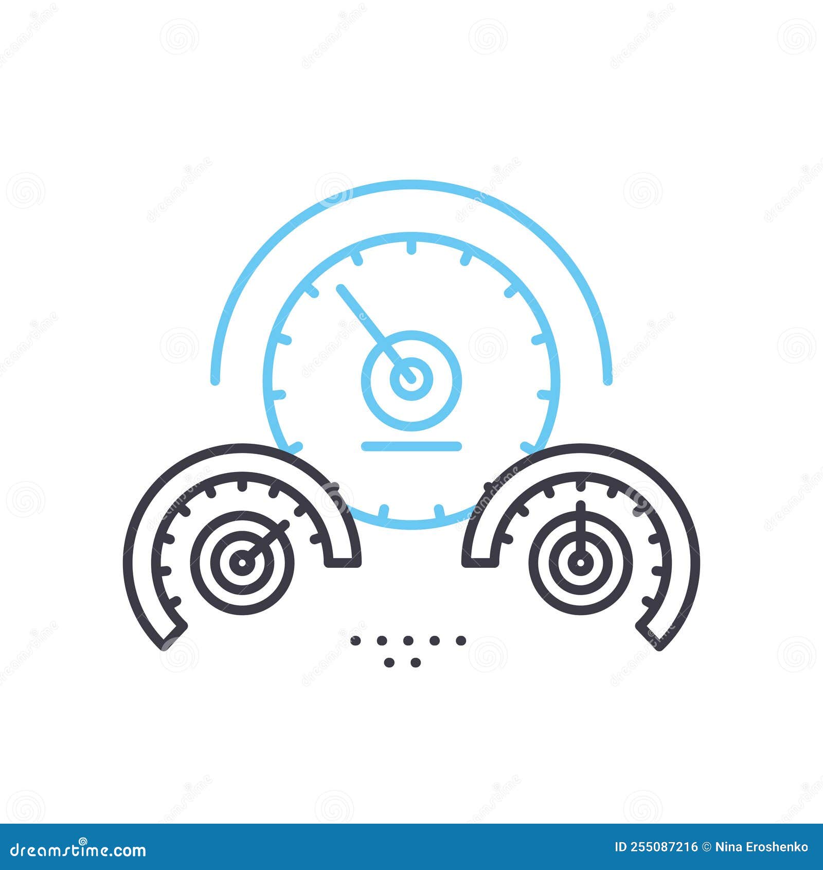 Dash Board Line Icon, Outline Symbol, Vector Illustration, Concept Sign ...