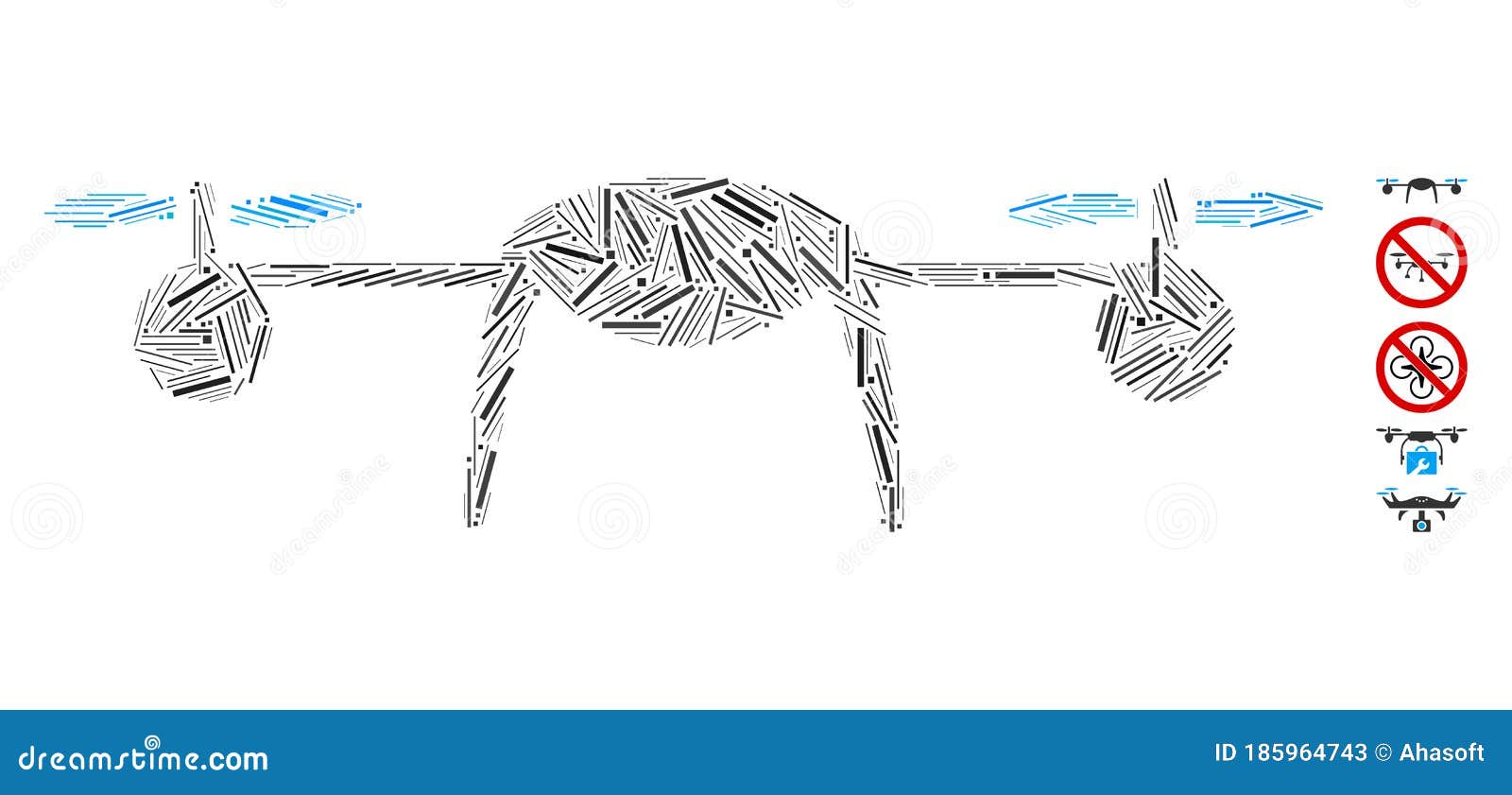 Dash Collage Airdrone Icon stock illustration. Illustration of avion ...