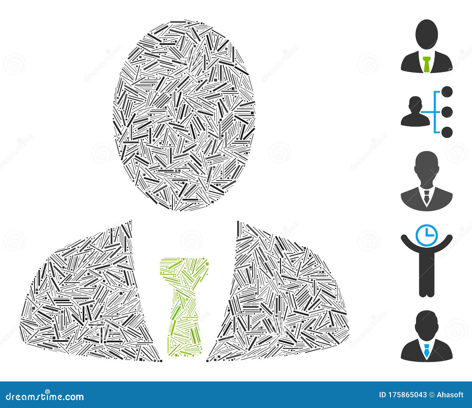 Dash Collage Boss Icon stock illustration. Illustration of hatch ...