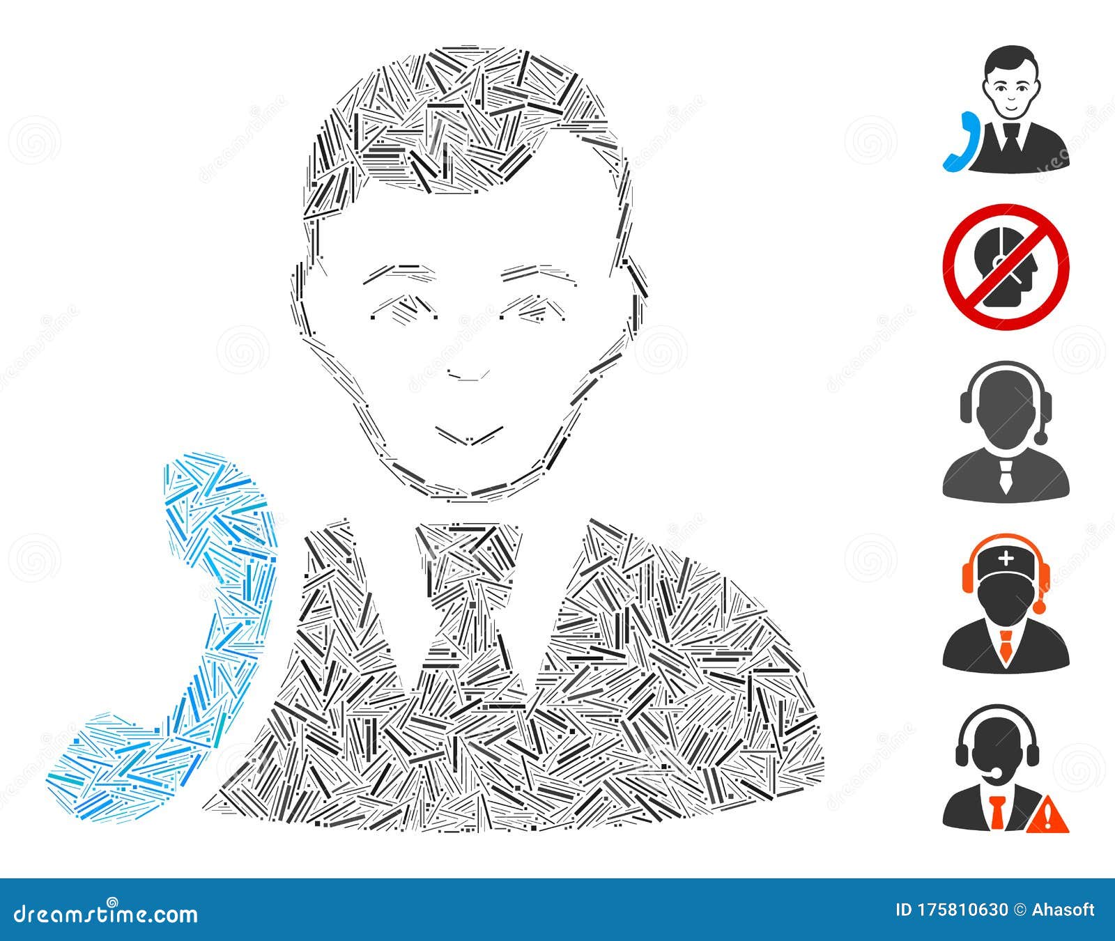 Dash Collage Call Manager Icon Stock Illustration - Illustration of ...
