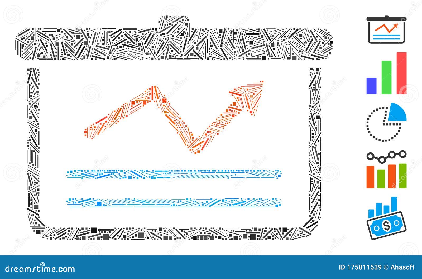 Dash Collage Chart Icon Stock Image | CartoonDealer.com #175811539