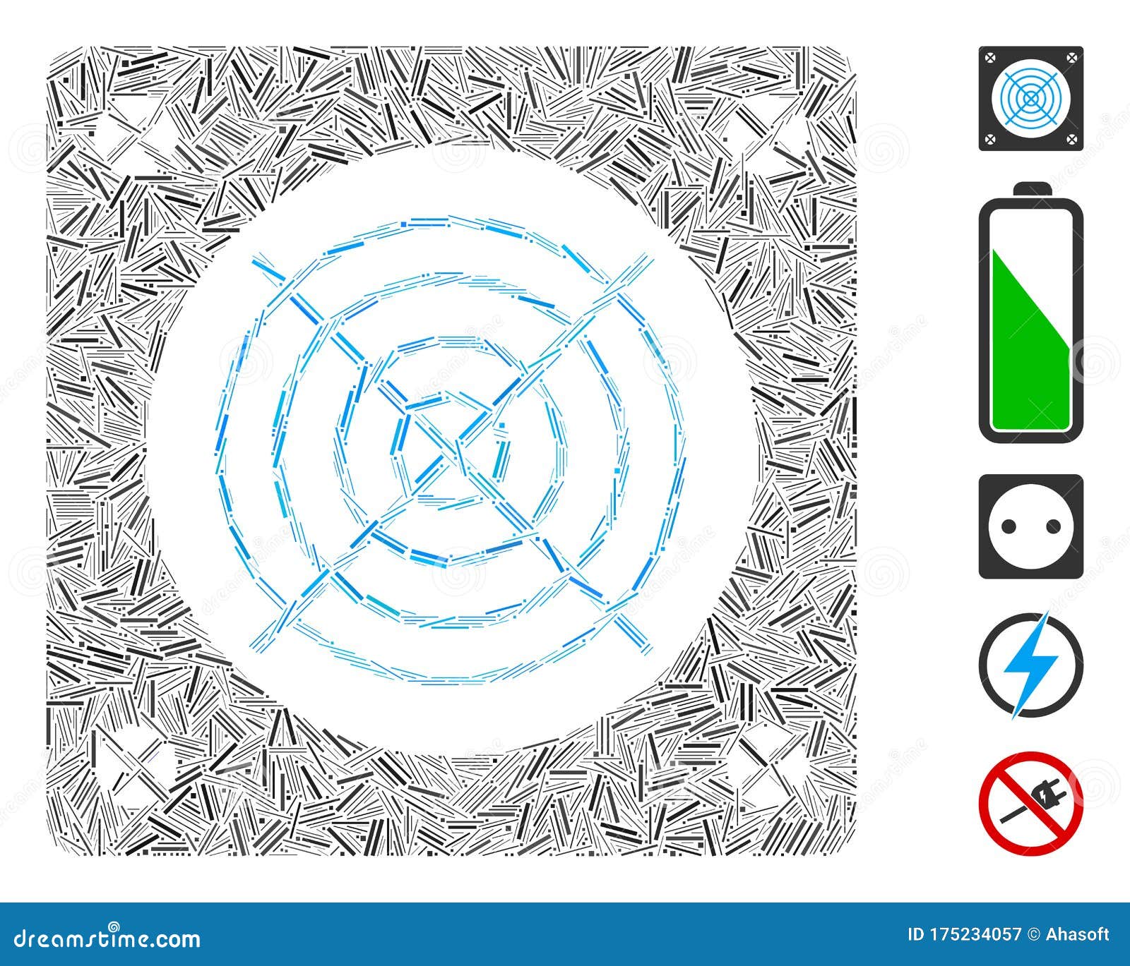 Hatch Power Shield Icon Vector Collage Stock Image | CartoonDealer.com ...