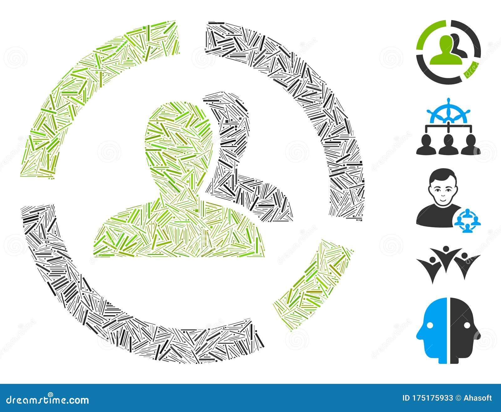 Dash Collage Demography Diagram Stock Illustration - Illustration of ...