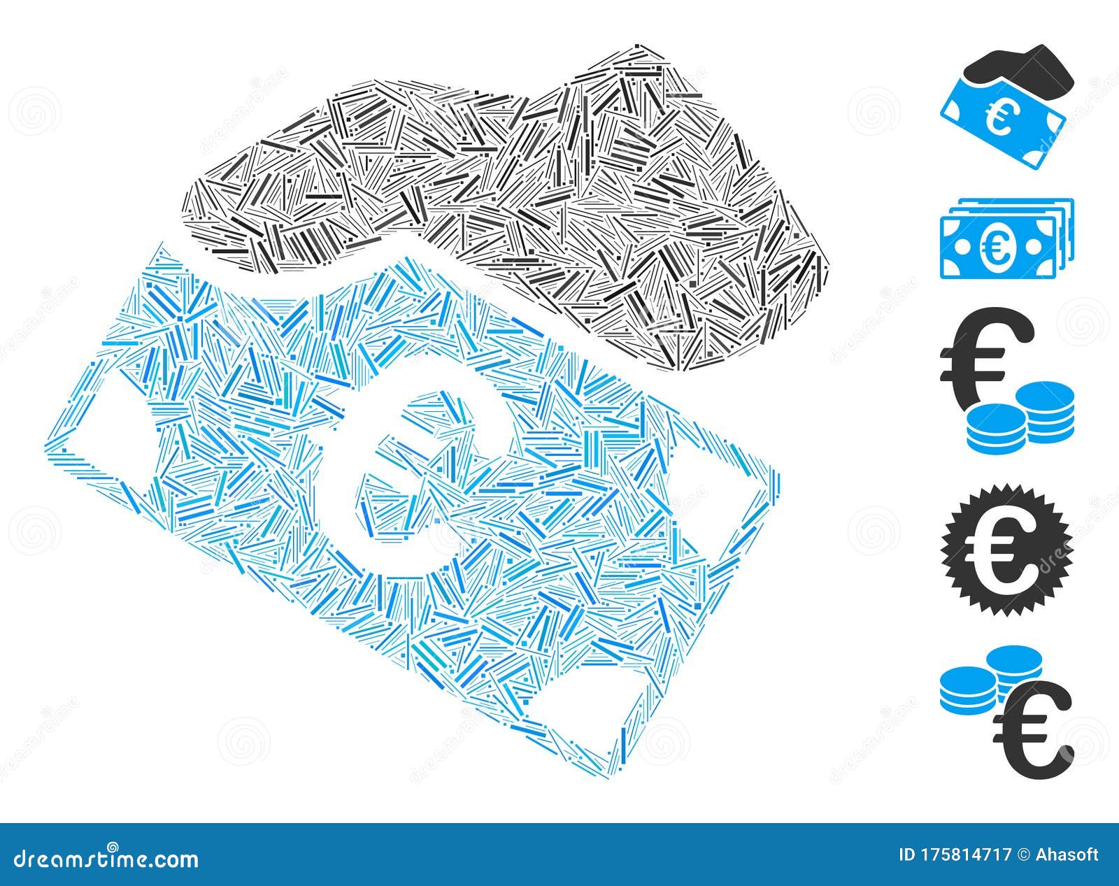 Dash Collage Euro Payment Icon Stock Image - Image of offer, credit ...