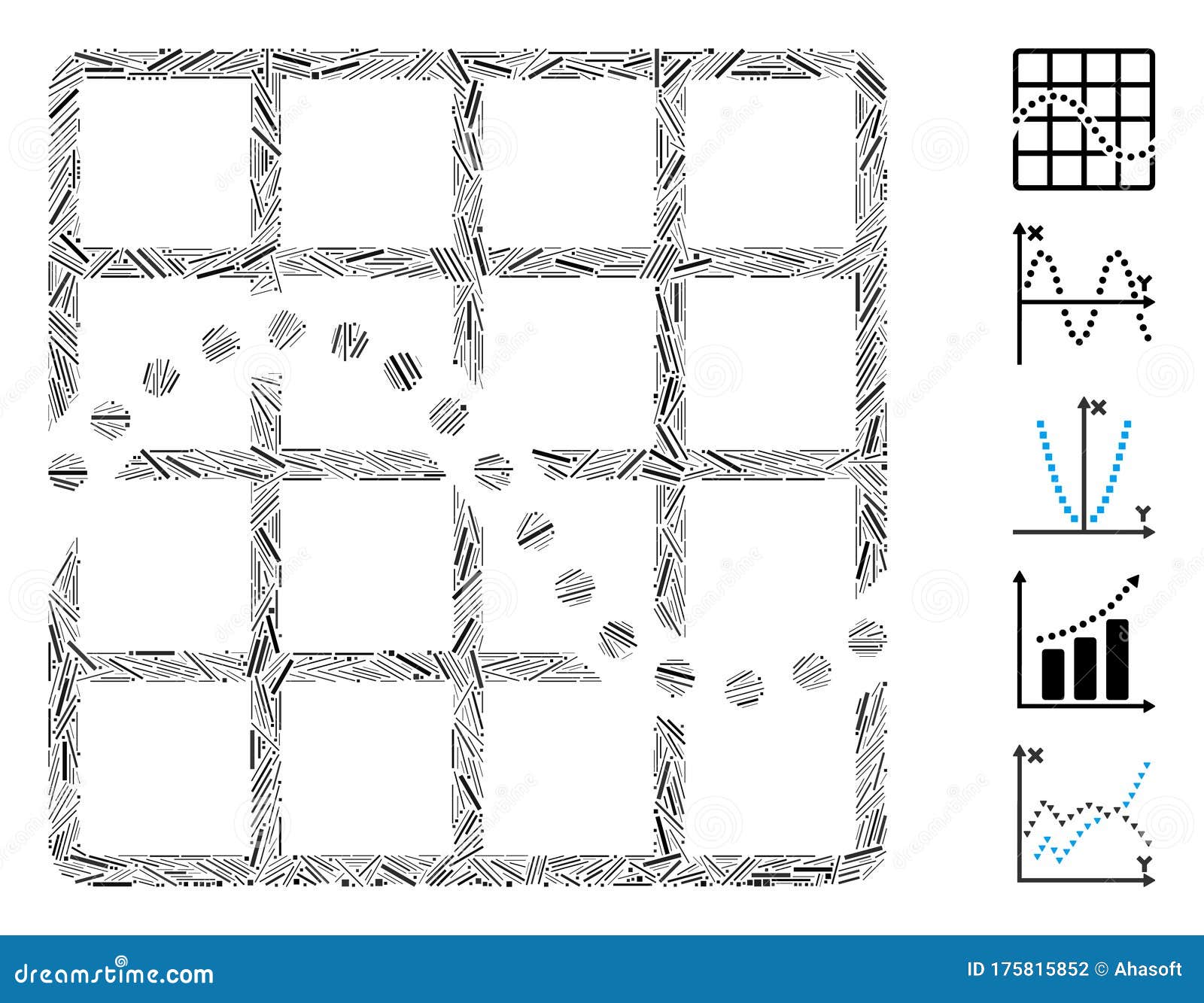 Dash Collage Function Chart Icon Stock Illustration - Illustration of ...