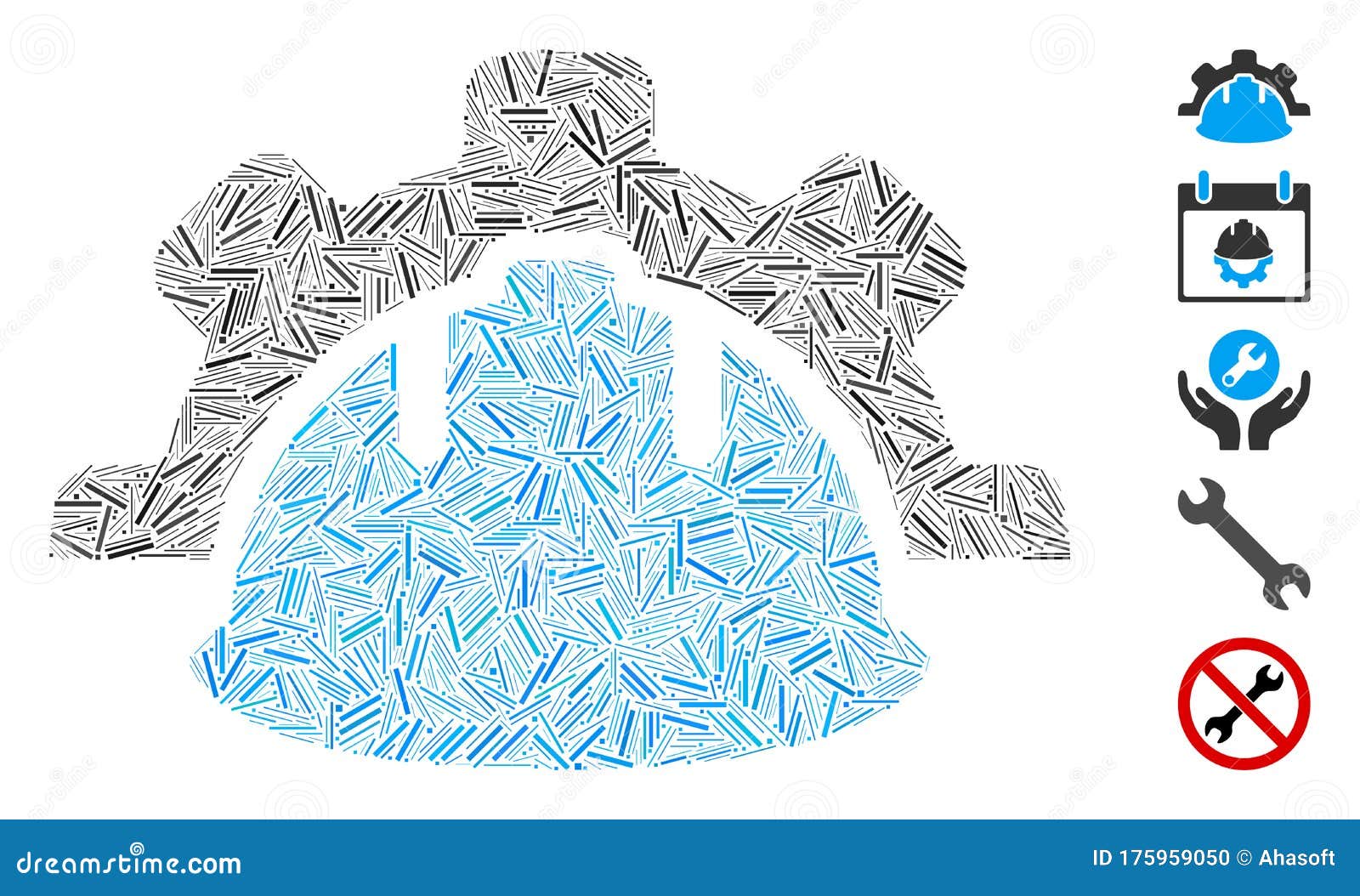 Dash Collage Industrial Development Icon Stock Illustration ...