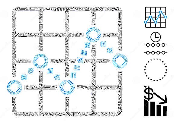 Dash Collage Line Plot Icon Stock Illustration - Illustration of drawn ...