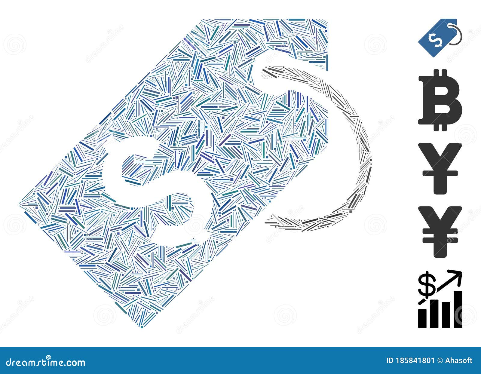 Dash Collage Price Tag Icon Stock Illustration - Illustration of ...