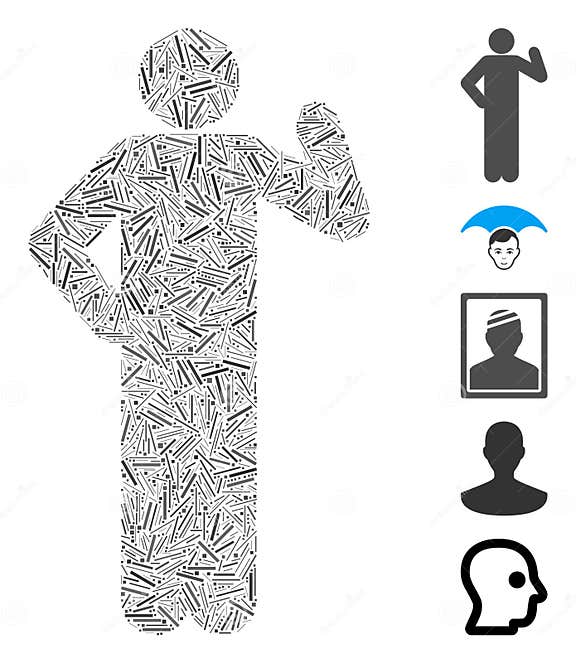 Dash Collage Proposal Pose Icon Stock Illustration - Illustration of ...