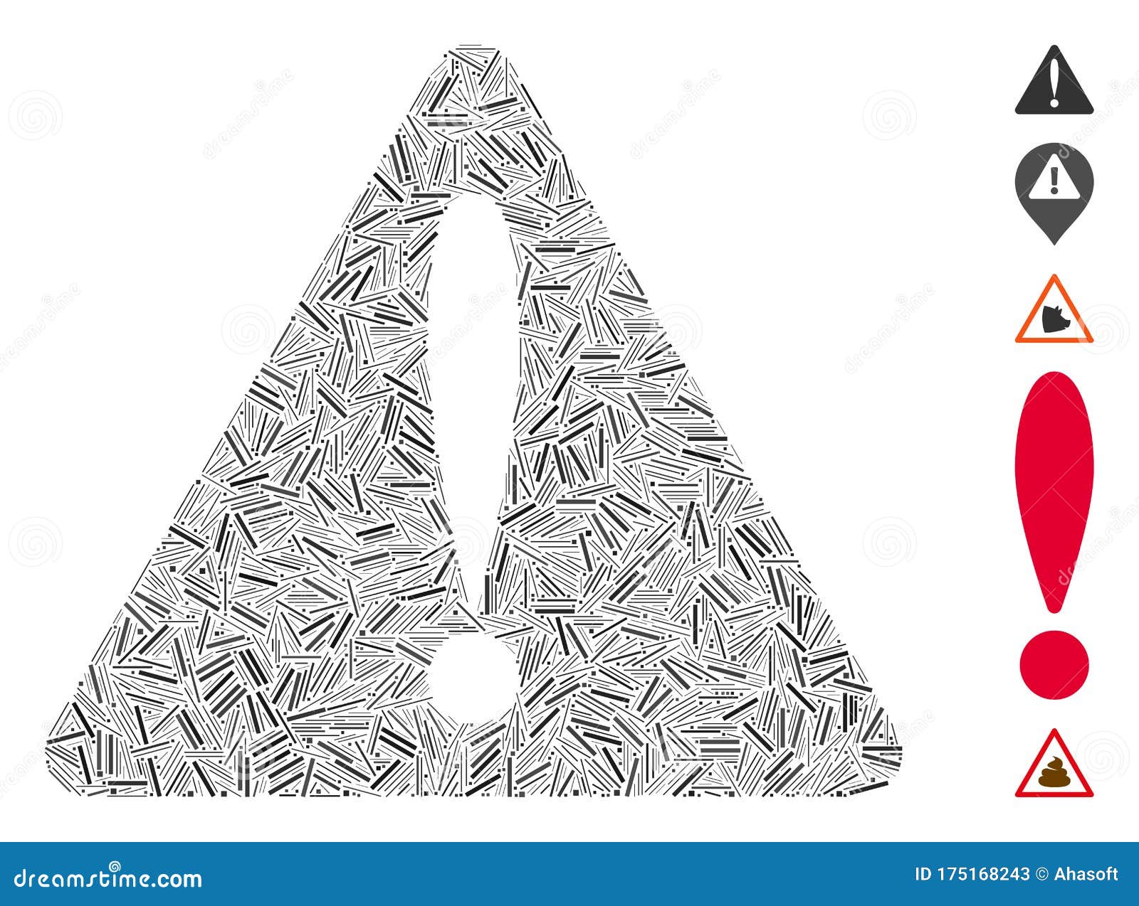 Dash Collage Warning Error stock illustration. Illustration of composed ...