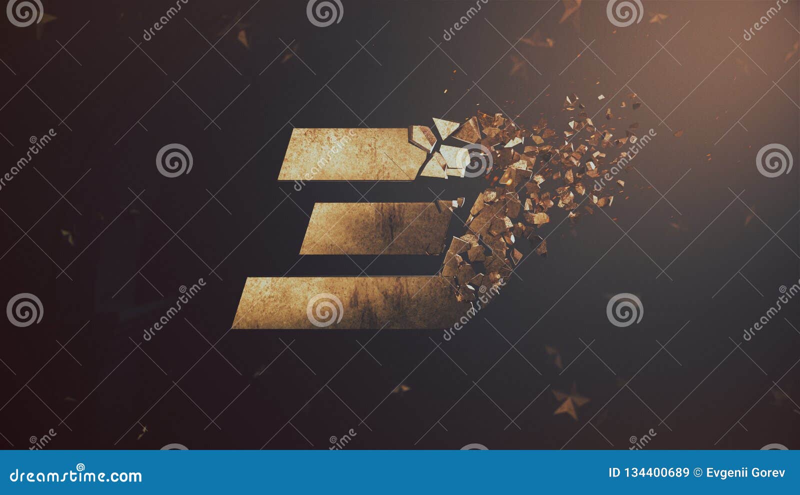 DASH Cryptocurrency; DASH Golden Coin On The Background Of The Chart ...