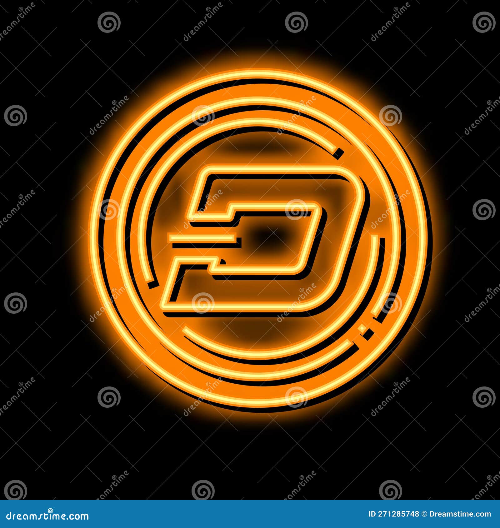 DASH Cryptocurrency; DASH Golden Coin On The Background Of The Chart ...