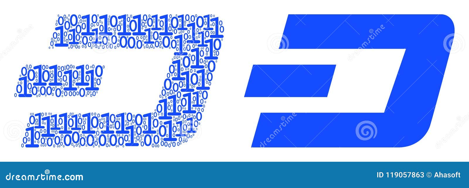 Dash Currency Composition of Binary Digits Stock Vector - Illustration ...