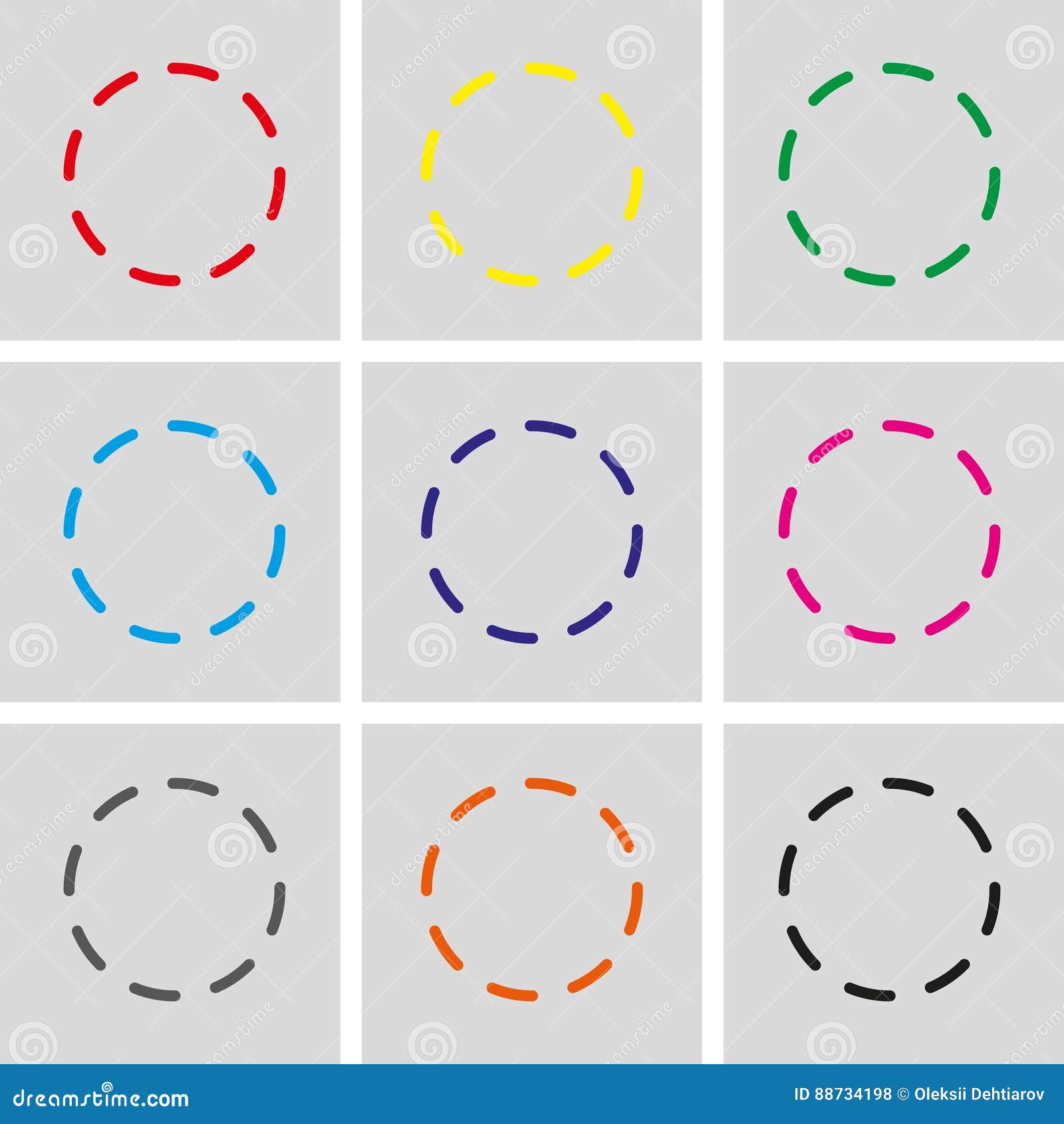 Dash-dotted Line Icon Stock Vector Illustration Flat Design Stock ...