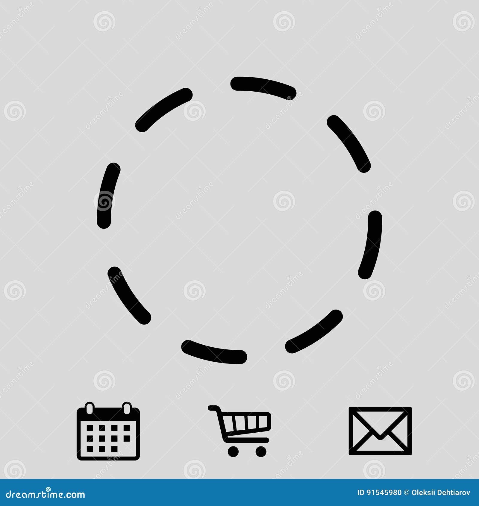 Dash-dotted Line Icon Stock Vector Illustration Flat Design Stock ...