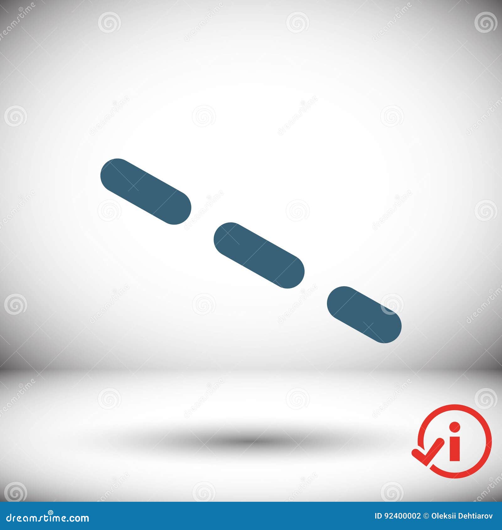 Dash-dotted Line Icon Stock Vector Illustration Flat Design Stock ...