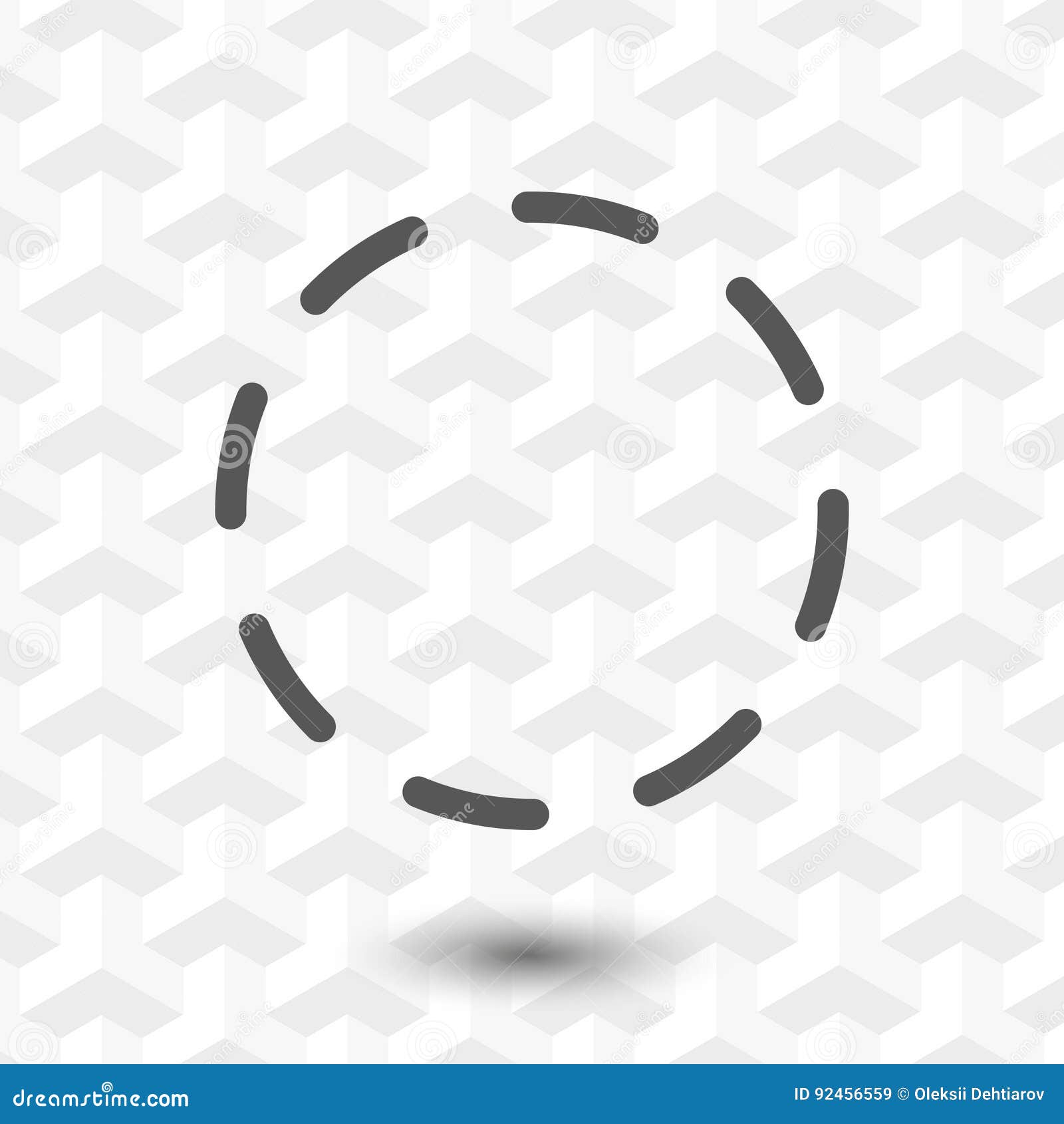 Dash-dotted Line Icon Stock Vector Illustration Flat Design Stock ...