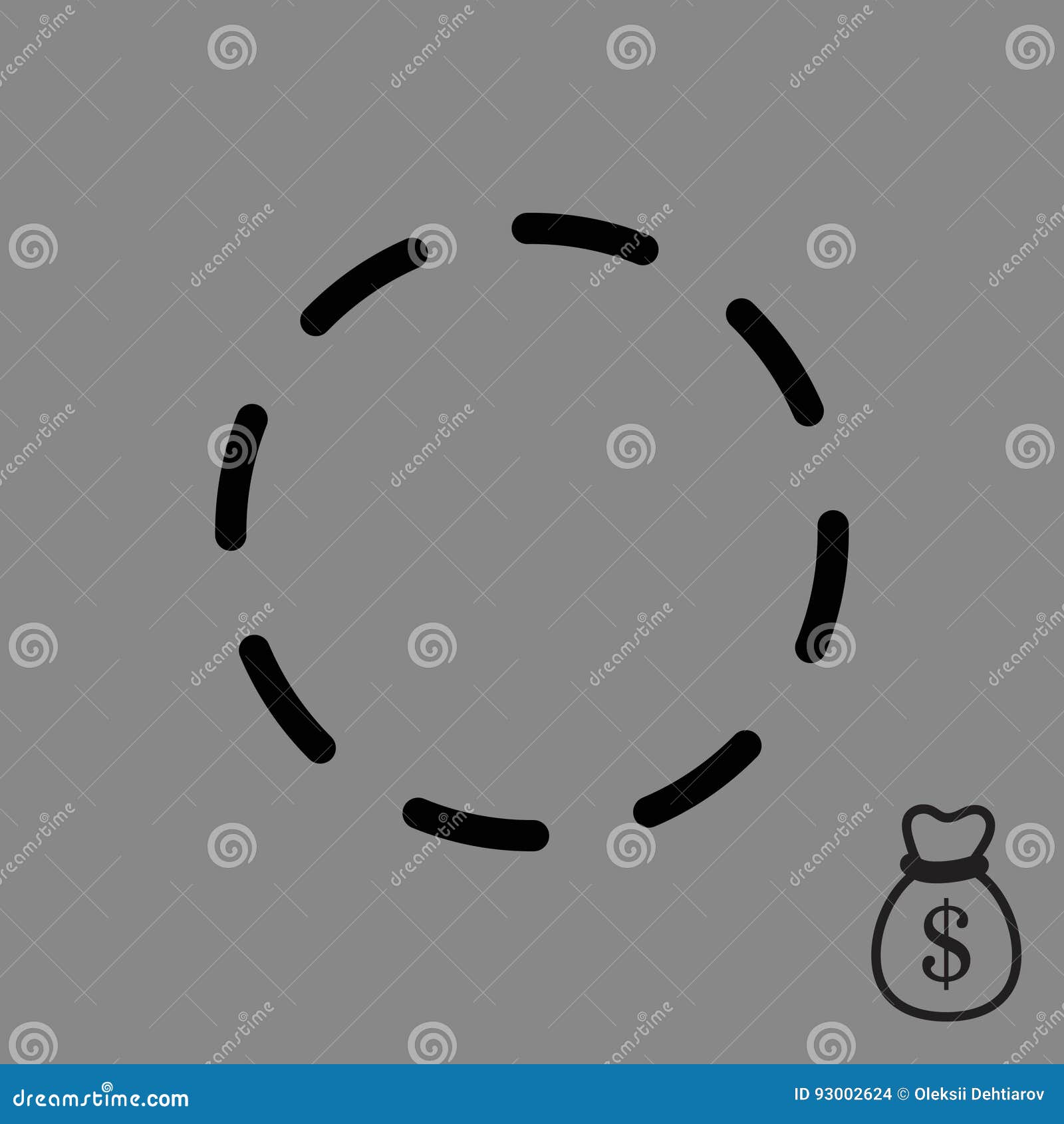 Dash-dotted Line Icon Stock Vector Illustration Flat Design Stock ...