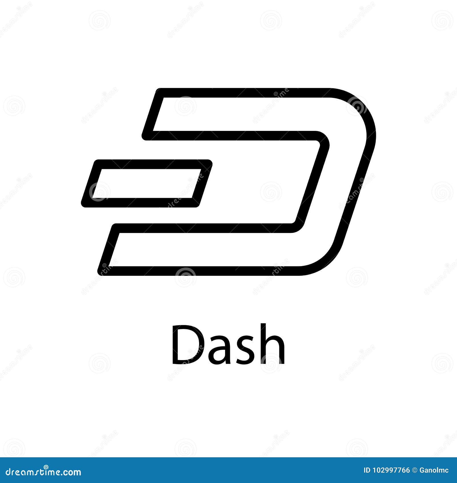 Dash Icon for Internet Money. Crypto Currency Symbol. Blockchain Based ...