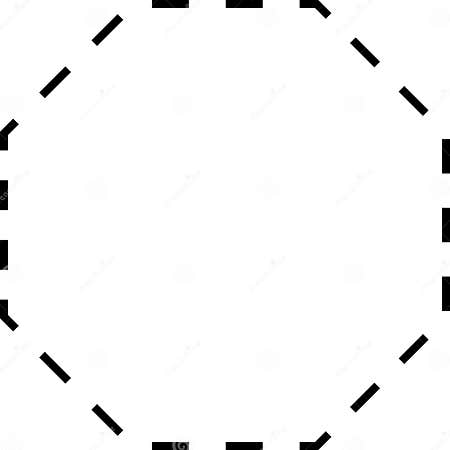 Dash Line Shapes. Dashed Outline Design of Border for Basic Geometric ...