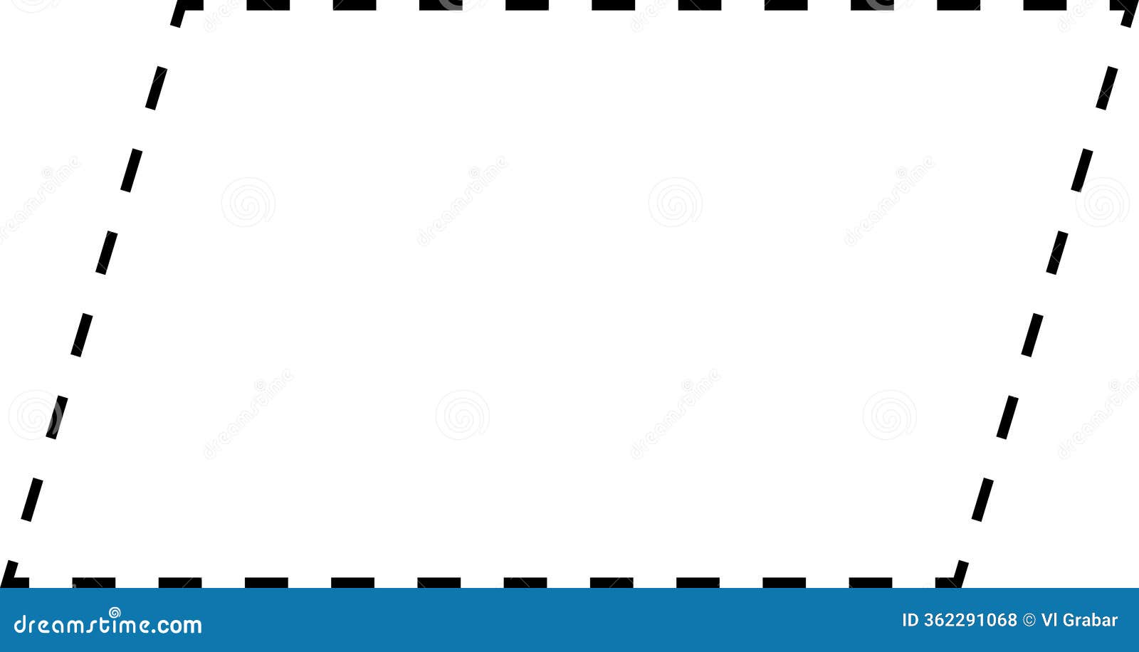 Dash Line Shapes. Dashed Outline Design of Border for Basic Geometric ...