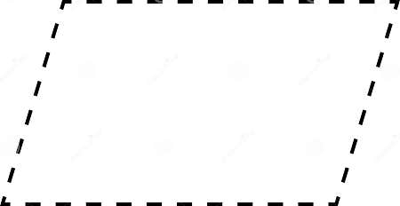 Dash Line Shapes. Dashed Outline Design of Border for Basic Geometric ...