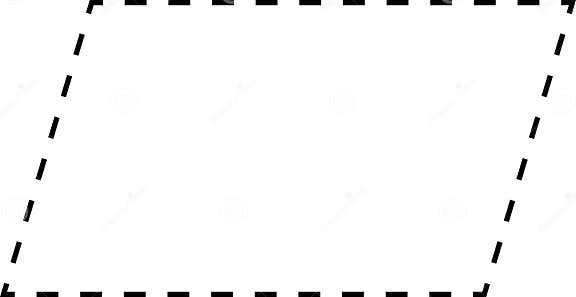 Dash Line Shapes. Dashed Outline Design of Border for Basic Geometric ...