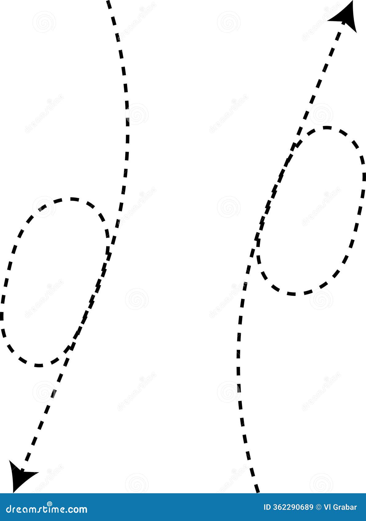 Dash Line Shapes. Dashed Outline Design of Border for Basic Geometric ...