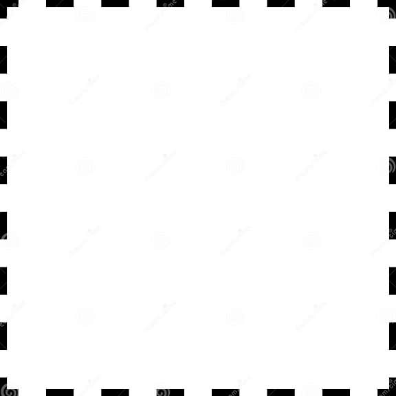 Dash Line Shapes. Dashed Outline Design of Border for Basic Geometric Shapes. Icon of Cut Frame ...