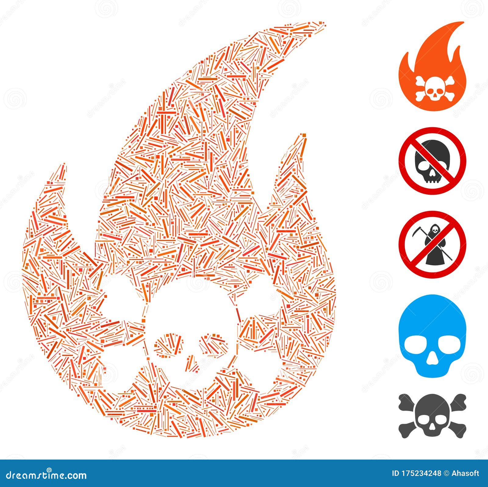 Dash Mosaic Hellfire Icon stock illustration. Illustration of cautious ...