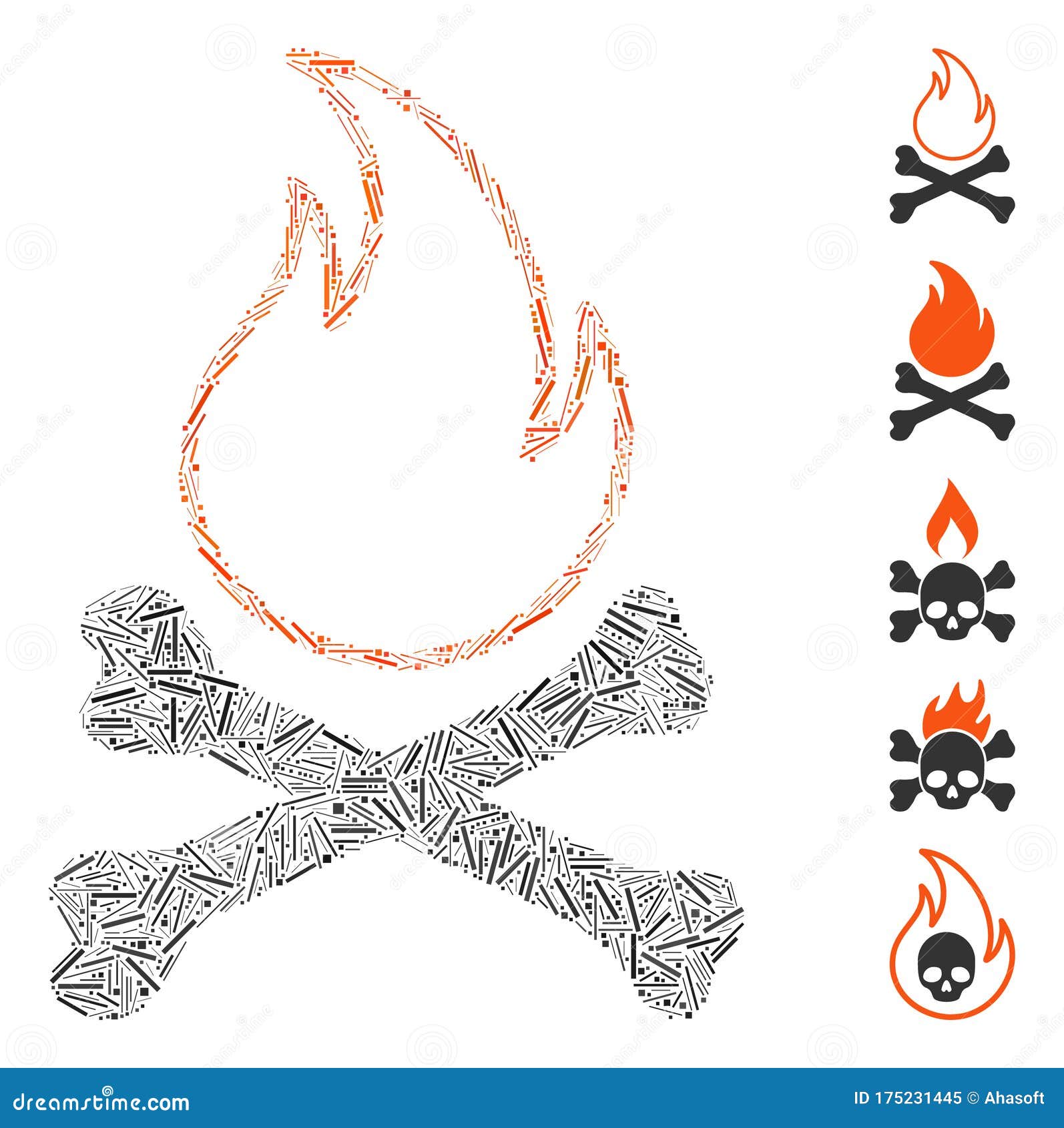 Hatch Hellfire Flame Icon Vector Collage Royalty-Free Stock Image ...