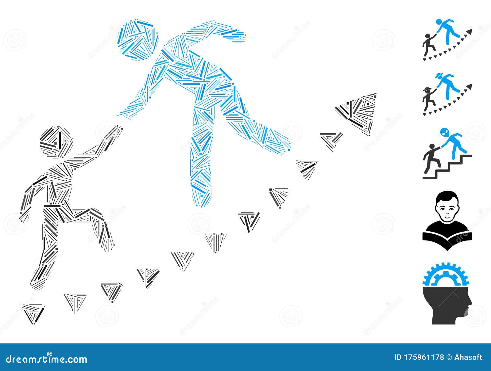 Dash Mosaic Education Progress Icon Stock Illustration - Illustration ...