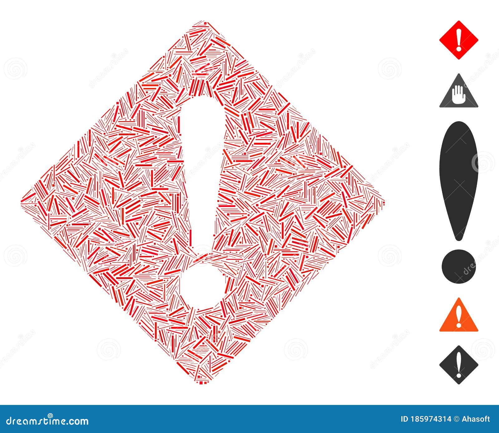 Dash Mosaic Error Icon stock photo. Image of important - 185974314