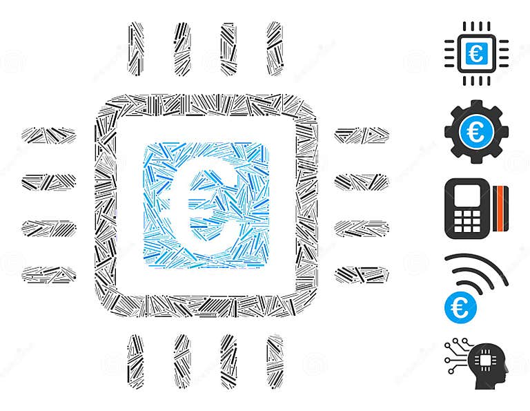 Dash Mosaic Euro Processor stock illustration. Illustration of bank ...
