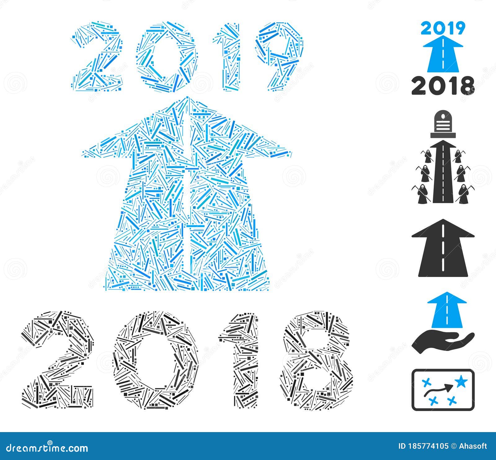 Dash Mosaic 2019 Future Road Icon Stock Illustration - Illustration of ...