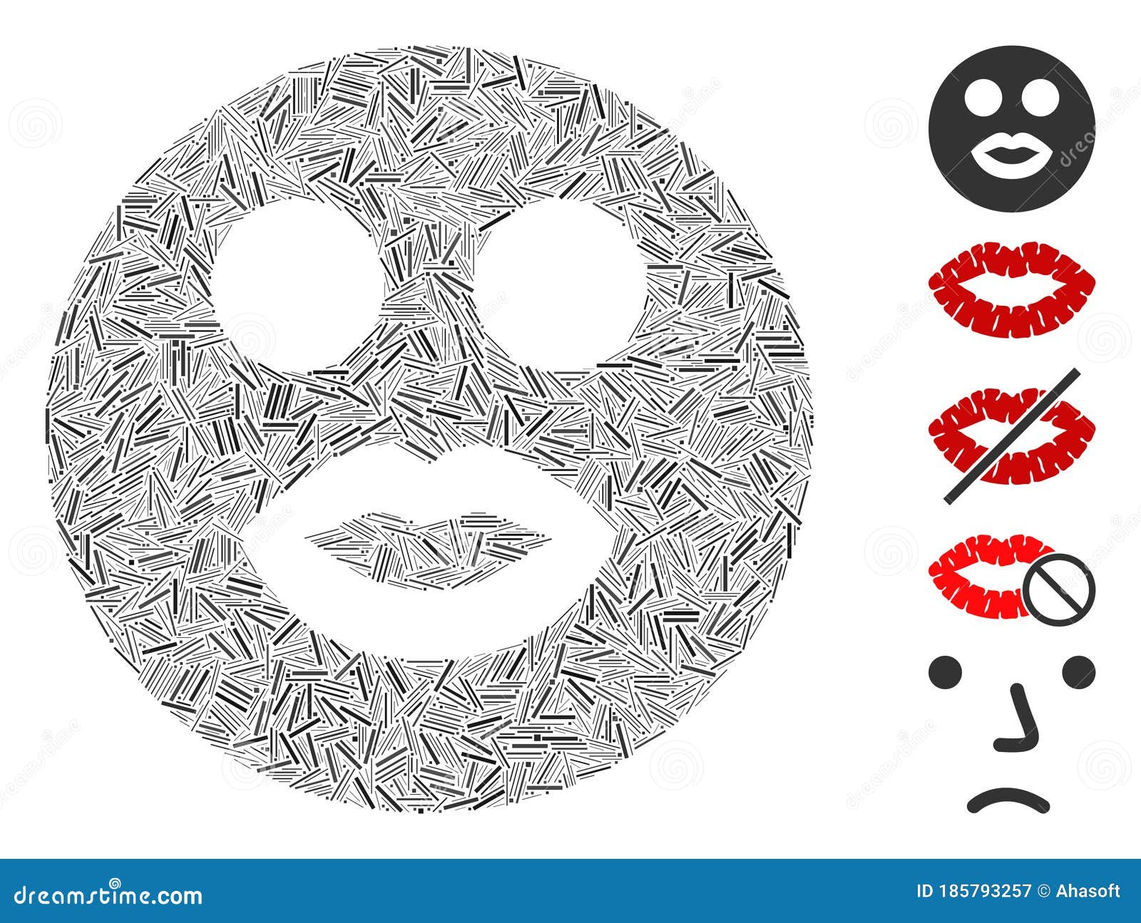 Dash Mosaic Lady Smiley Icon Stock Illustration - Illustration of laugh ...