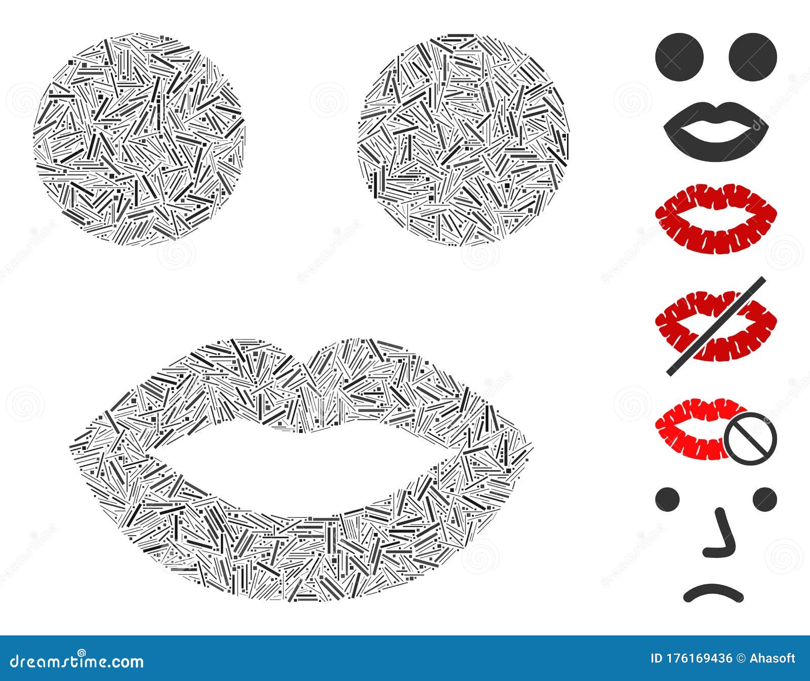 Dash Mosaic Lady Smiley Icon Stock Illustration - Illustration of ...