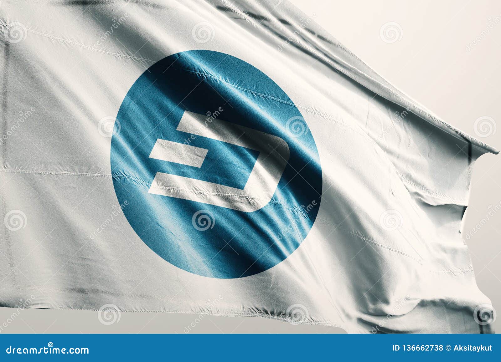 DASH Cryptocurrency Flag 3d Illustration Stock Illustration ...