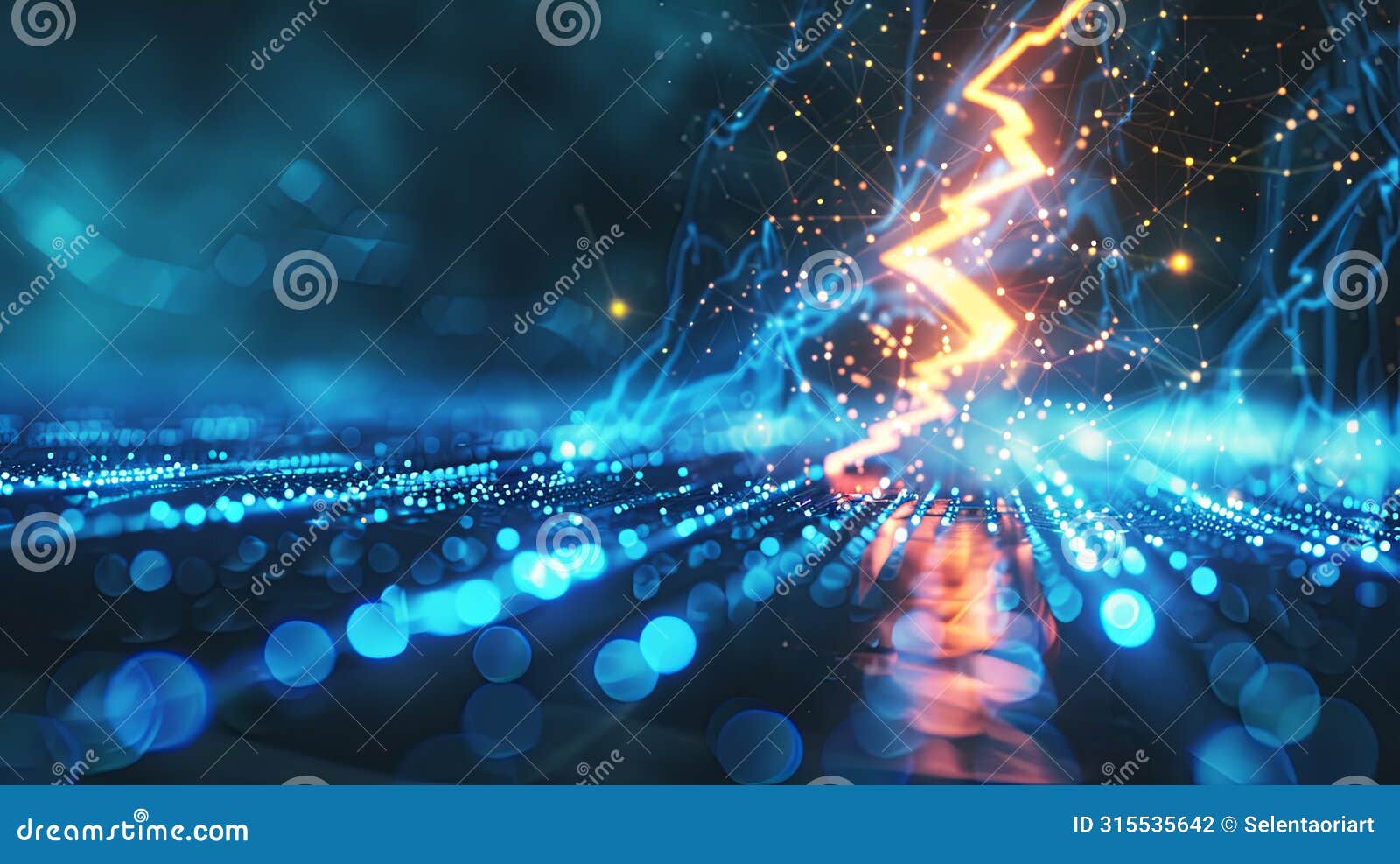 Dashâ€™s Lightning Transaction Stock Illustration - Illustration of future, secure: 315535642