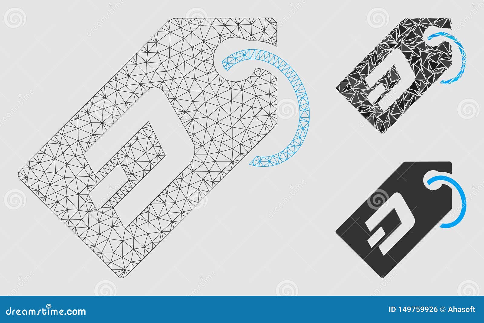 Dash Token Vector Mesh 2D Model and Triangle Mosaic Icon Stock Vector ...