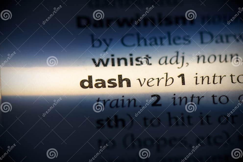 Dash stock photo. Image of info, focus, vocabulary, concept - 161578470