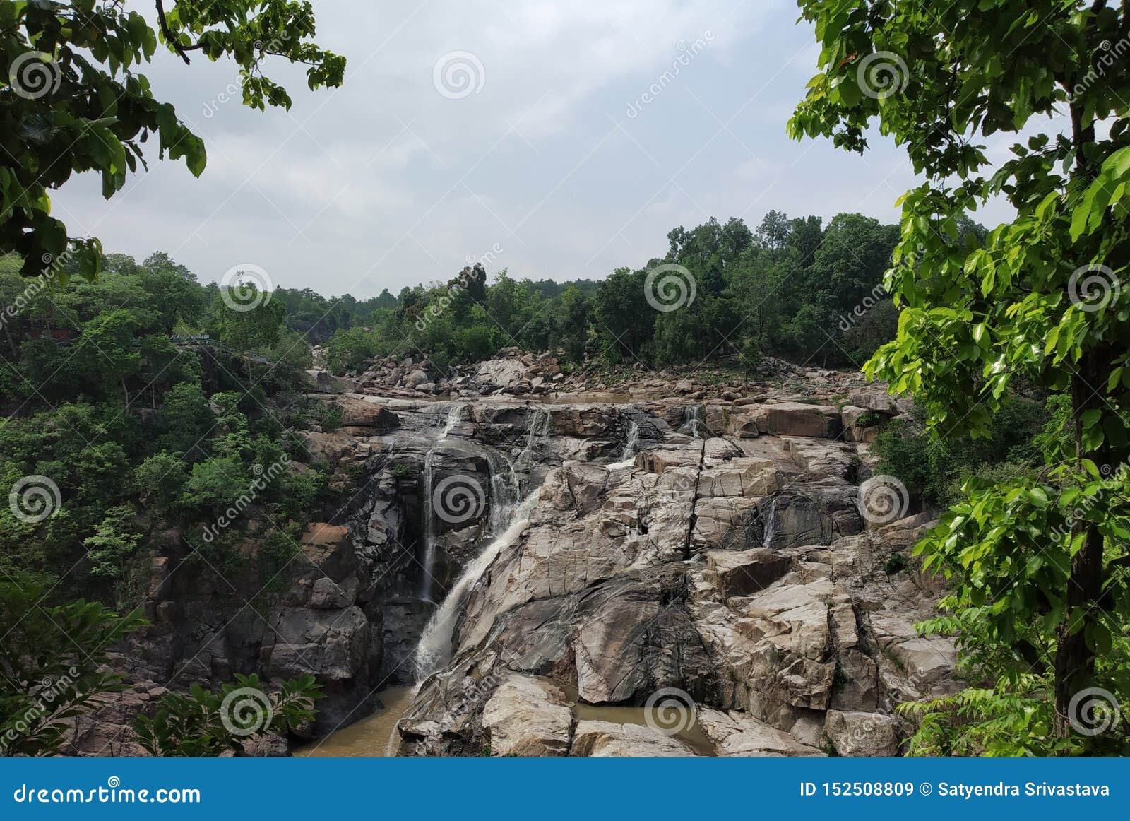 Dasham Waterfalls Jharkhand Ranchi Front View Stock Image - Image of ...
