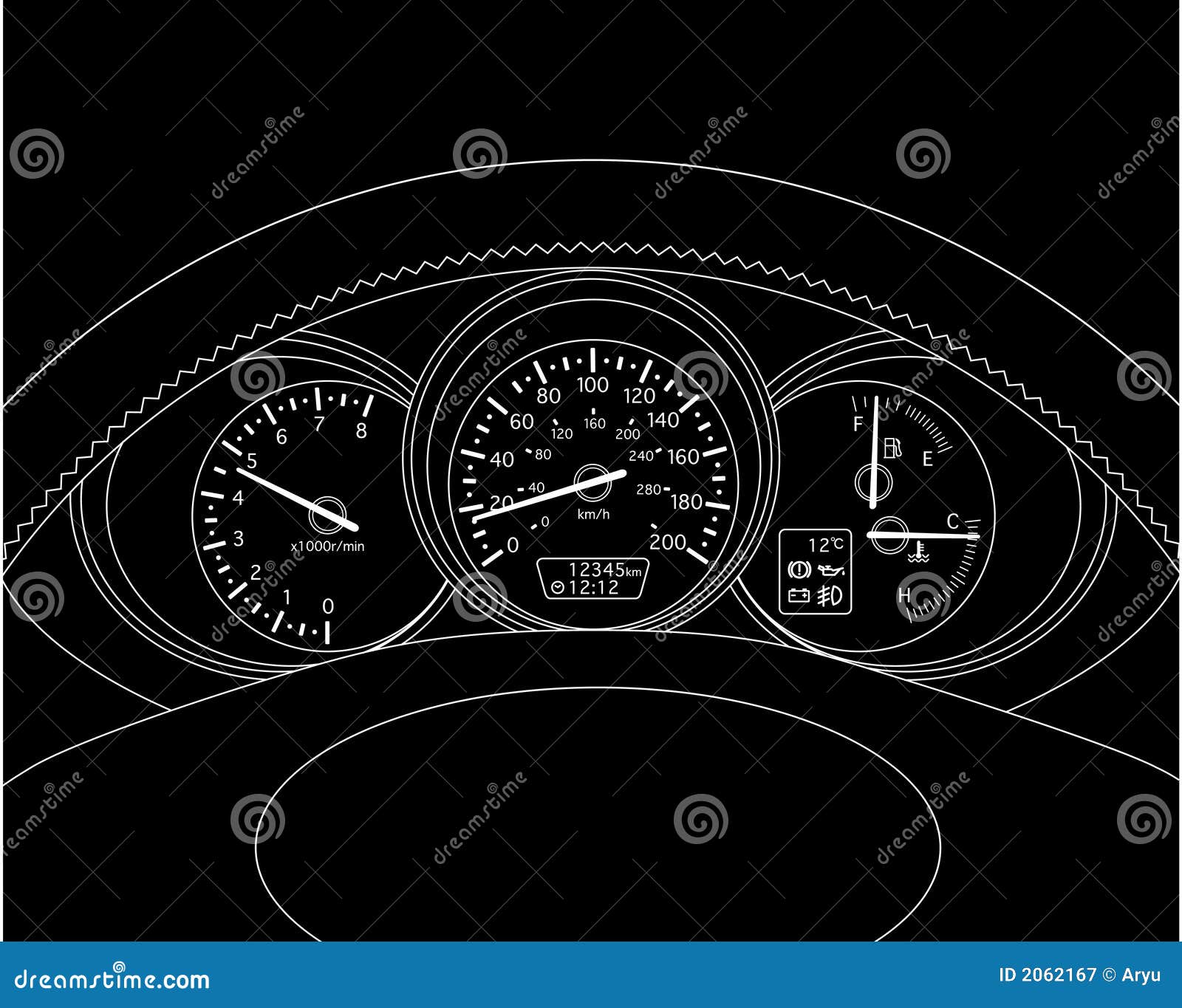 Dashboard Cartoon Vector | CartoonDealer.com #2062167