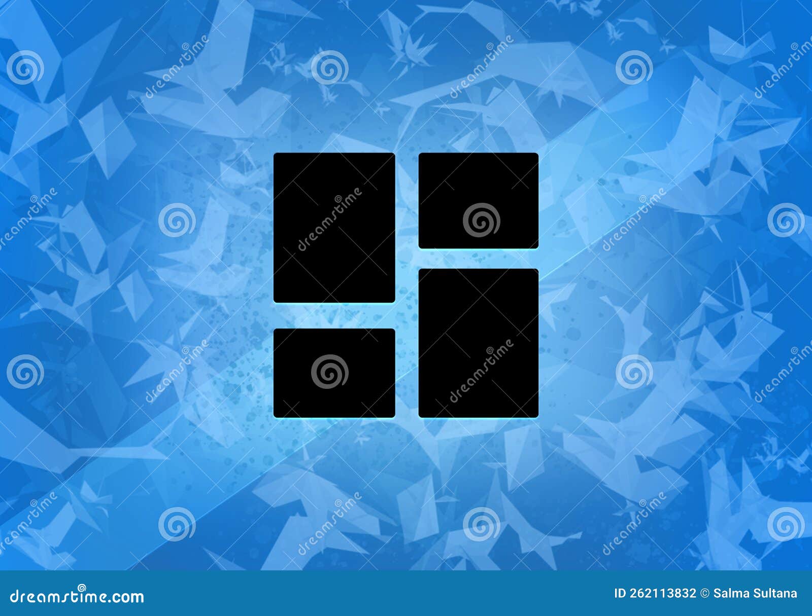 Dashboard Aesthetic Abstract Icon on Blue Background Stock Illustration ...