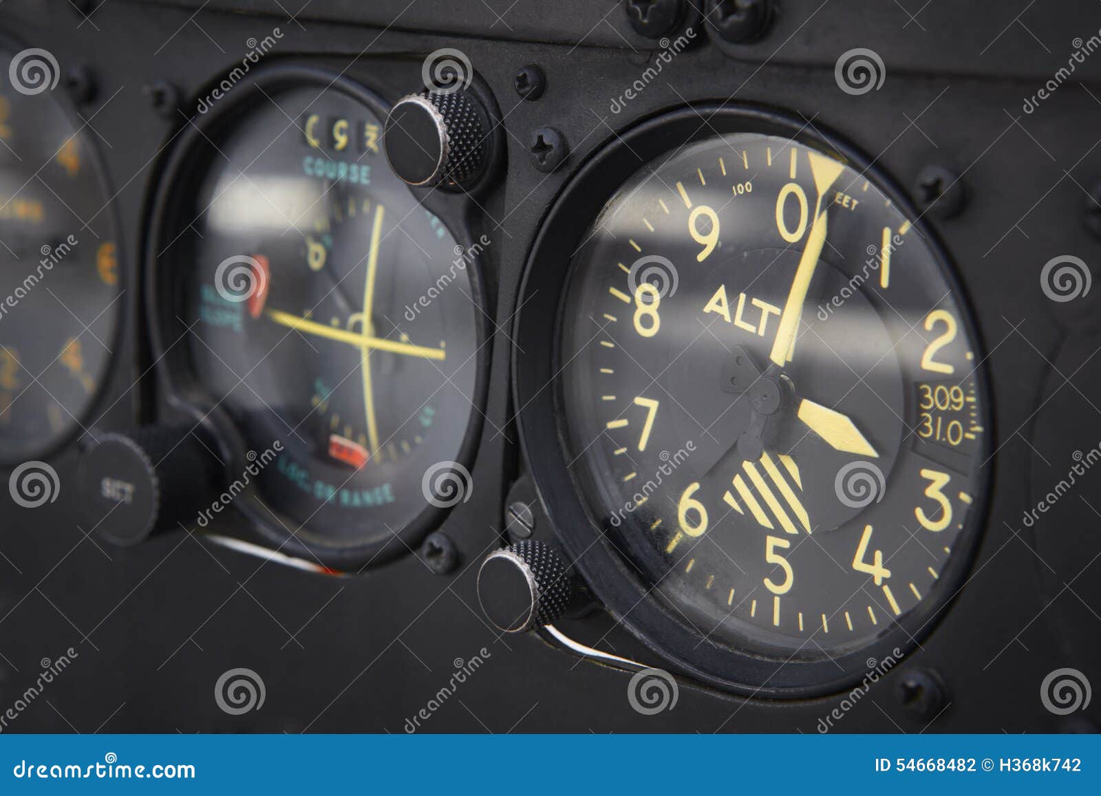 Dashboard Altimeter Detail of an Airplane Stock Photo - Image of meter ...