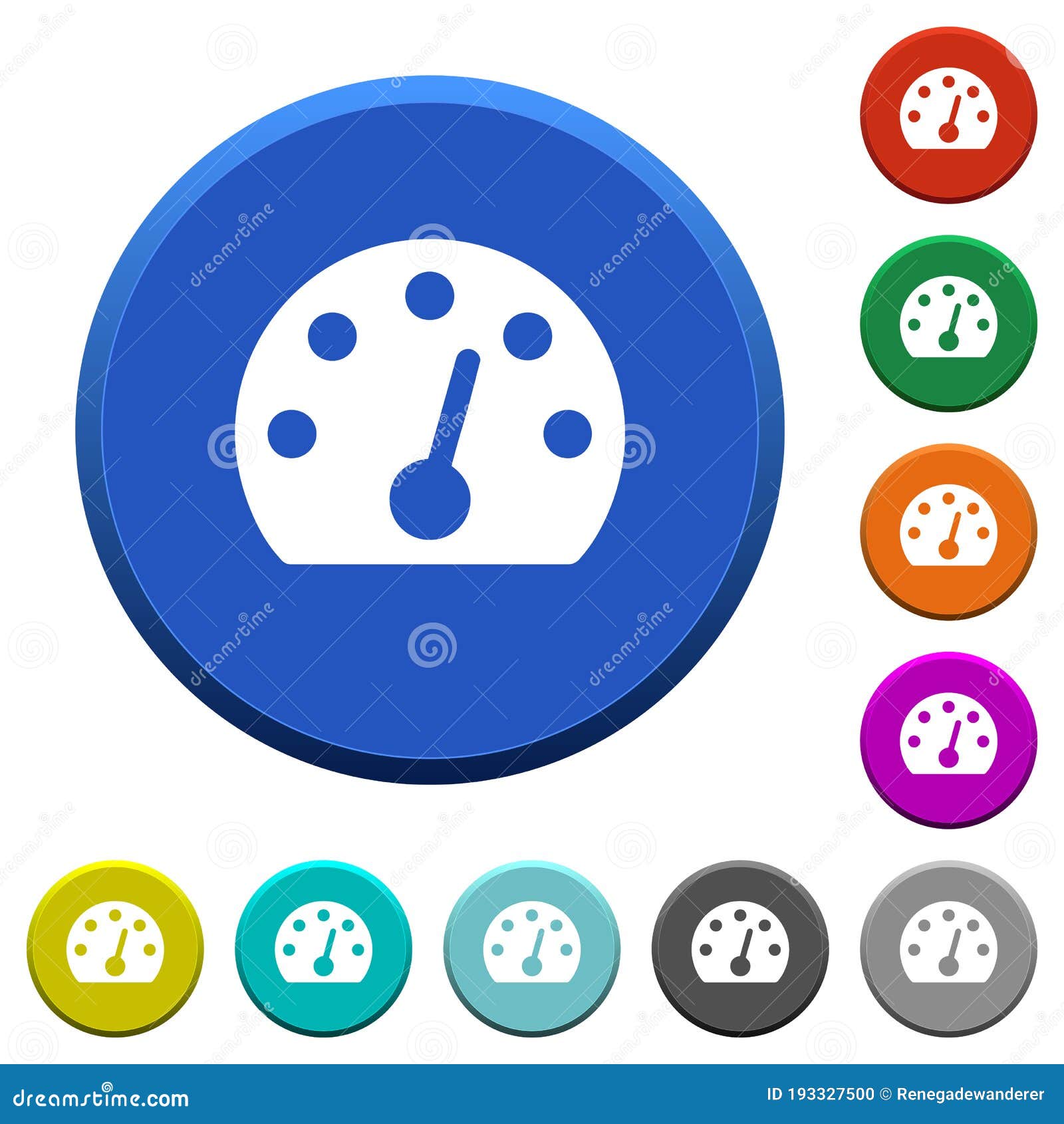 Dashboard beveled buttons stock vector. Illustration of green - 193327500