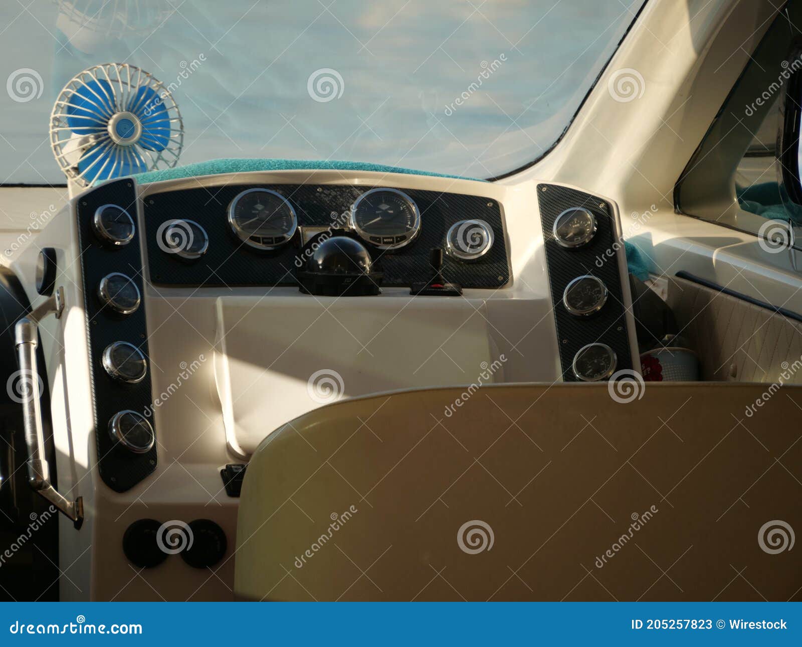Dashboard of a Boat with Speed Dials Stock Image - Image of cruise ...