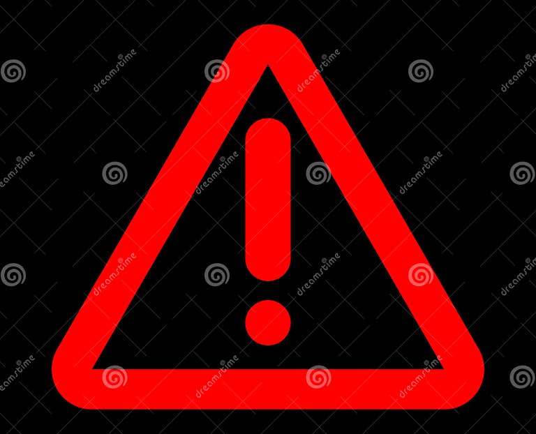 Dashboard Brake Triangle Warning Light Stock Illustration ...