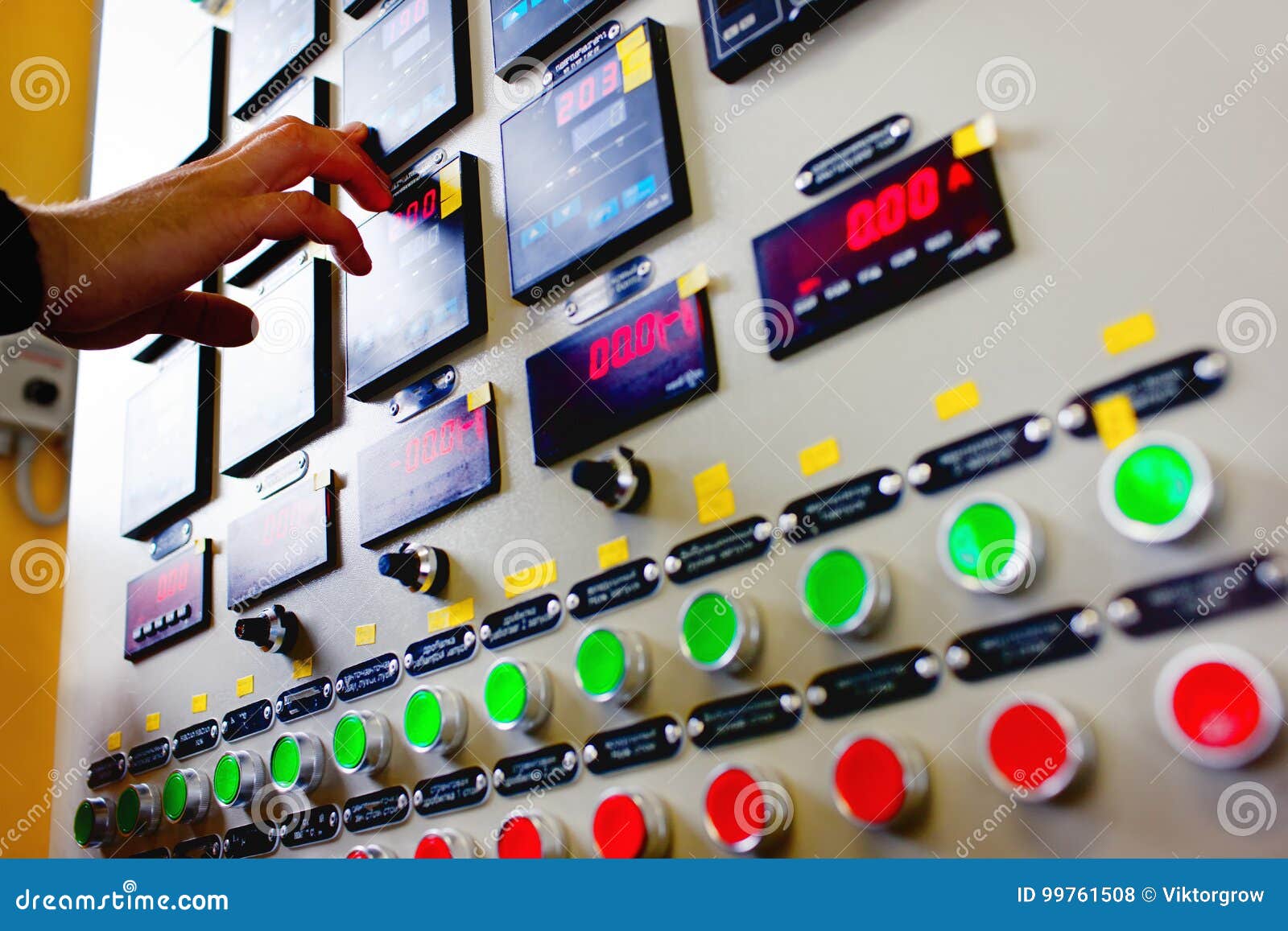 Dashboard with buttons stock photo. Image of plant, industry - 99761508
